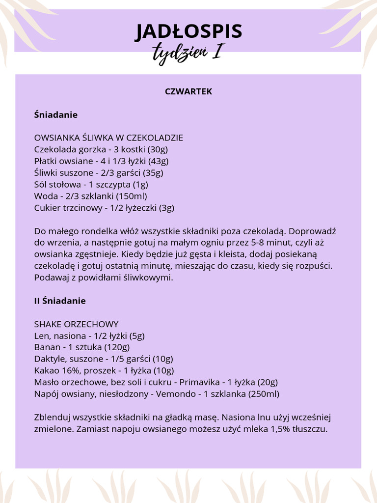 Jadlospis - Zbuduj Forme2 | PDF