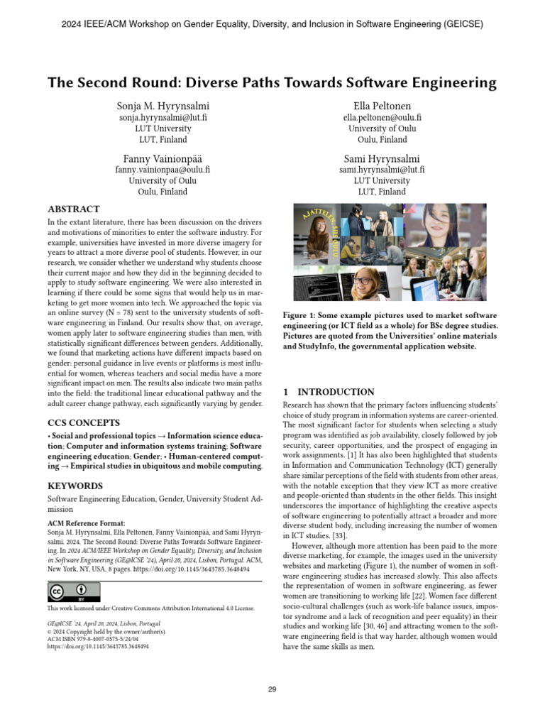 The Second Round Diverse Paths Towards Software Engineering | PDF ...