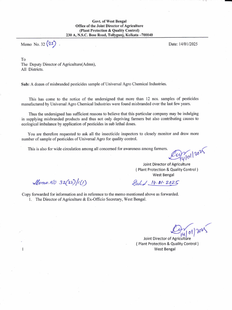 A Dozen of Misbranded Pesticides Sample Memo No. 32 | PDF | Biocides ...
