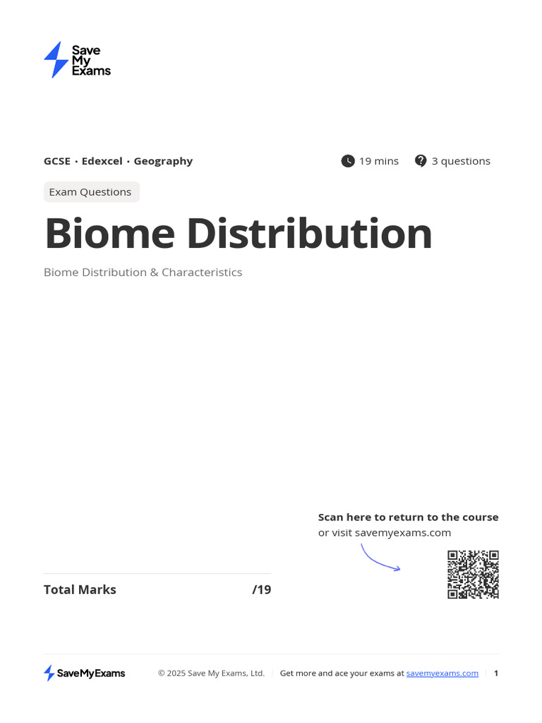 7 1 Biome Distribution DP7y4qWVR6T3Sfq9 | PDF | Forests | Grassland