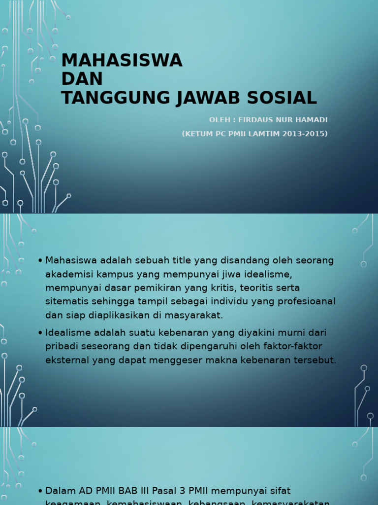 Mahasiswa Dan Tanggung Jawab Sosial | PDF