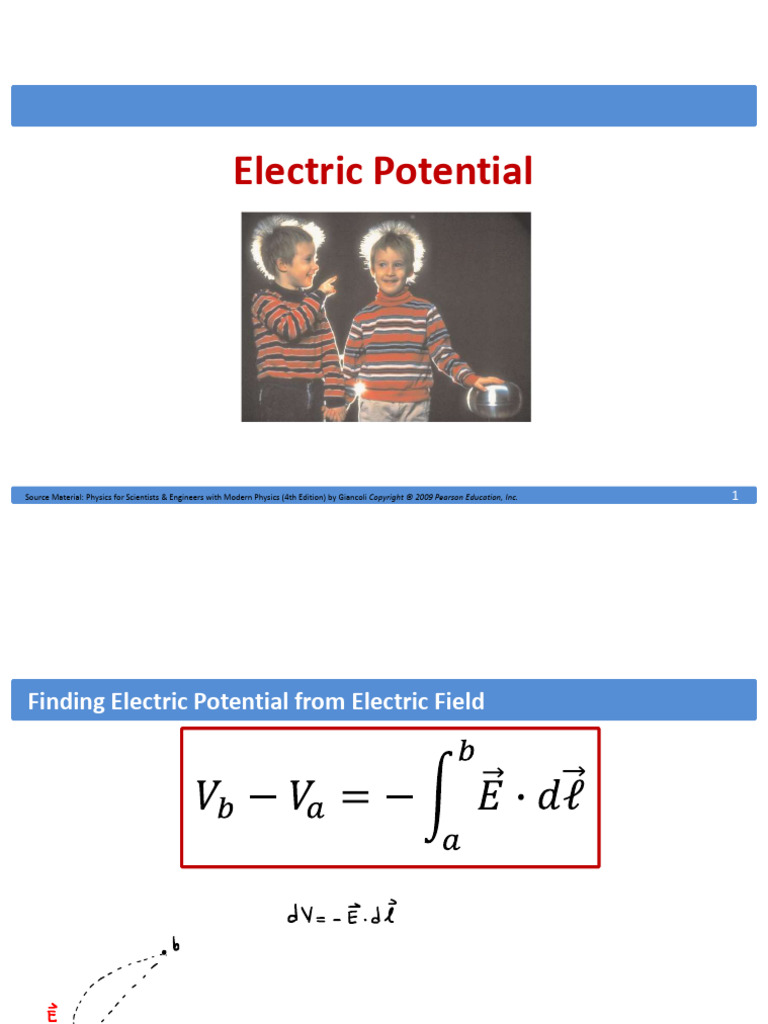Potential-V From E | PDF | Electric Field | Electrical Conductor