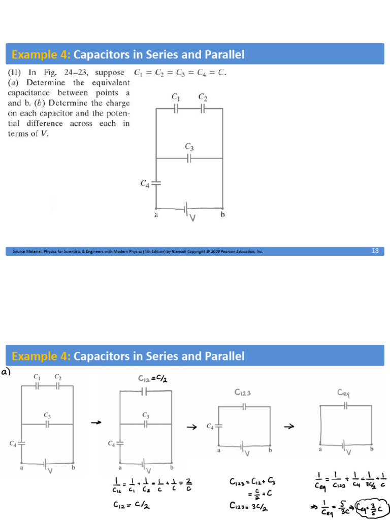 Simple Capacitor Circuit Examples | PDF