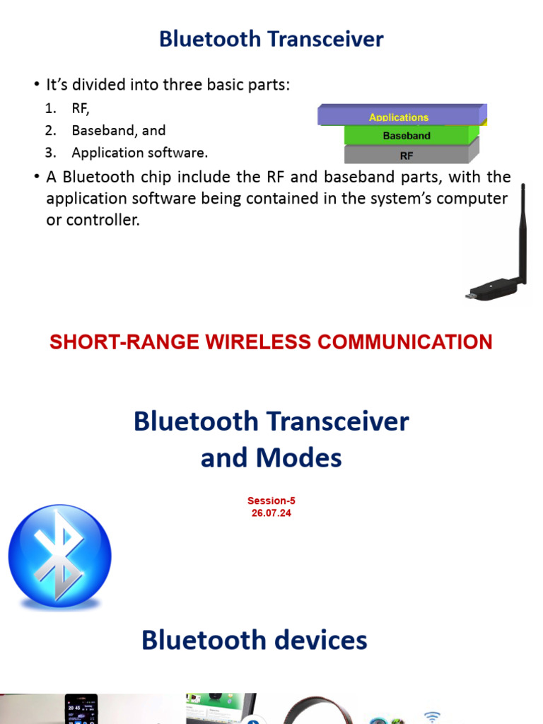 S-5 - Bluetooth Transeiver, Modes | PDF | Bluetooth | Computer Network