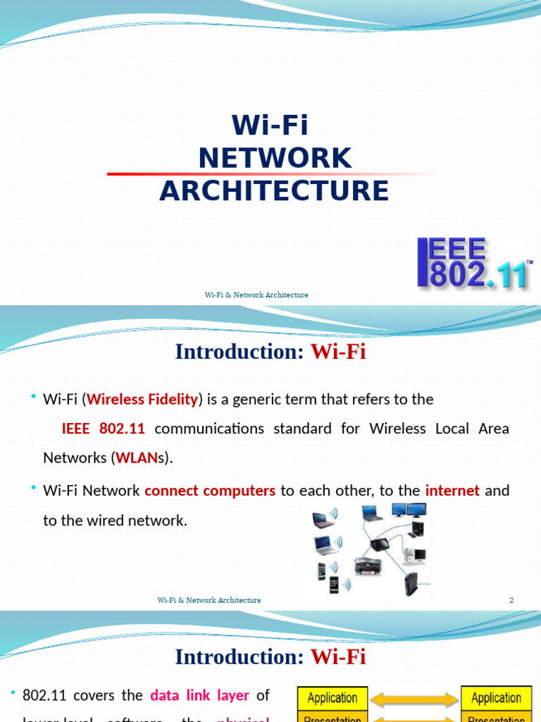 S-4 - Wi Fi, Network Architecture | PDF | Ieee 802.11 | Wi Fi