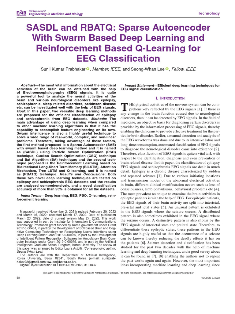 Sasdl And Rbatq Sparse Autoencoder With Swarm Based Deep Learning And