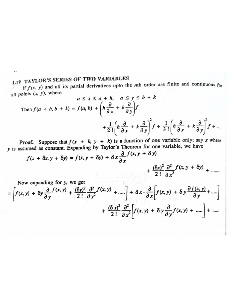 Solution_Taylor series for two variables | PDF