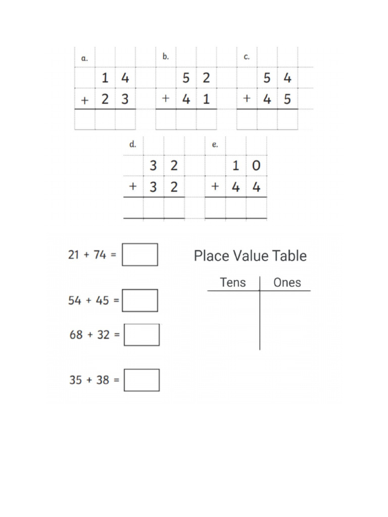 Additional Examples Addition Without Regrouping 100320204 | PDF