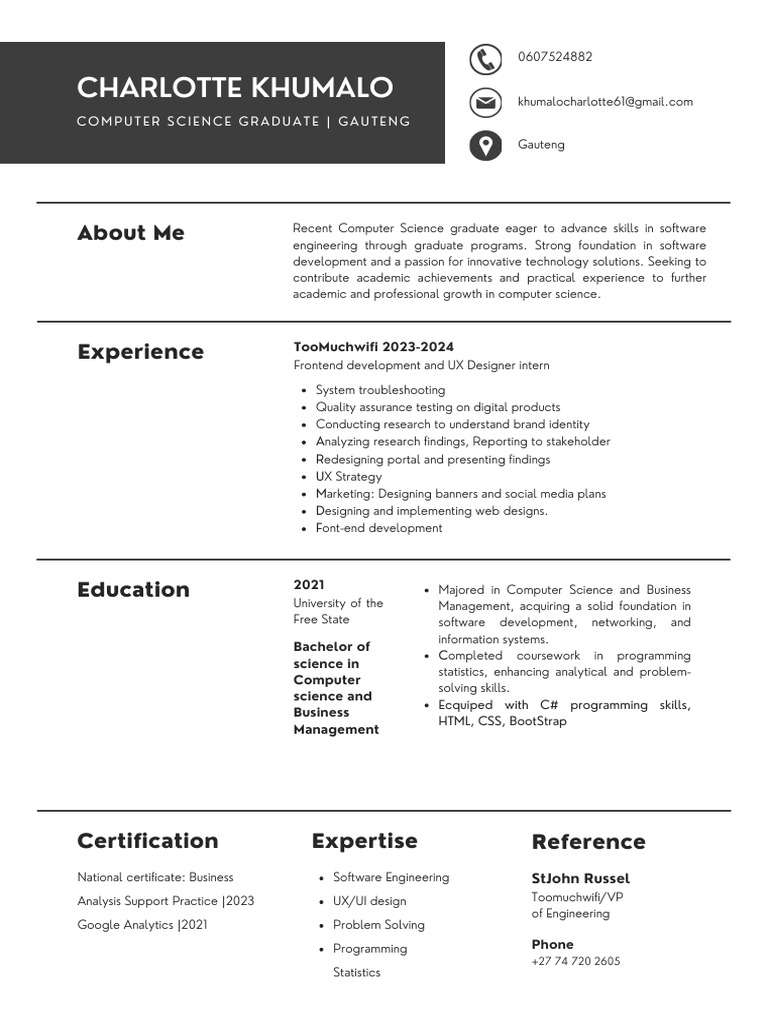 Charlotte CV | PDF | Computing | Information Technology