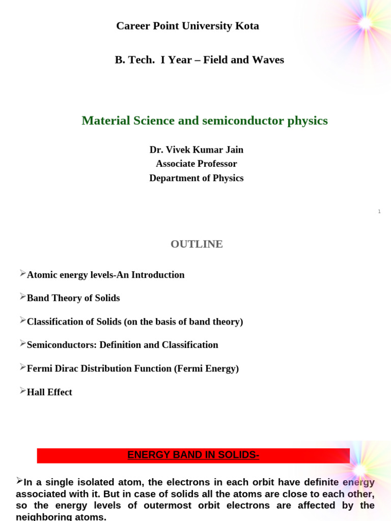 Final PPT Elements of Material Science | PDF | Doping (Semiconductor ...