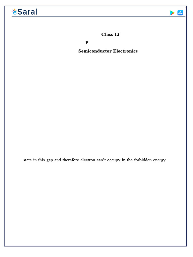 Semiconductor Electronics Revision Notes | PDF | Semiconductors | Logic ...