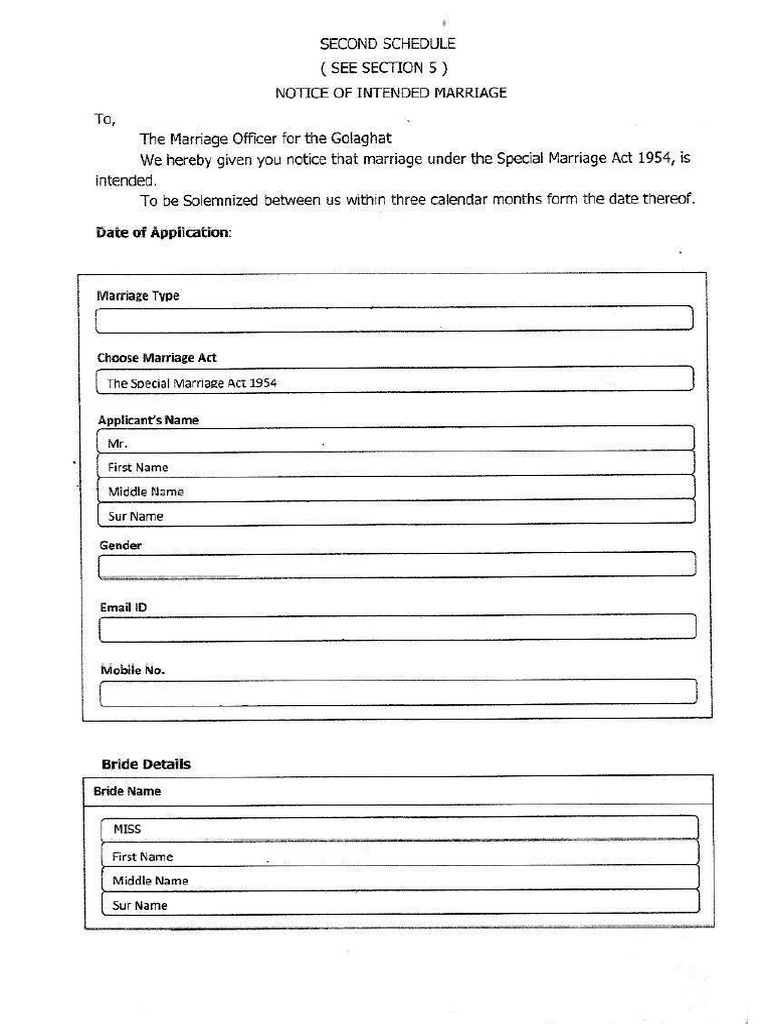 Marriage Rtps Form | PDF
