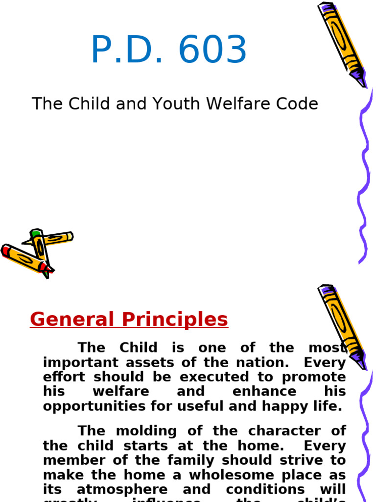 Child and Youth Welfare Code Overview | PDF | Intellectual Disability ...