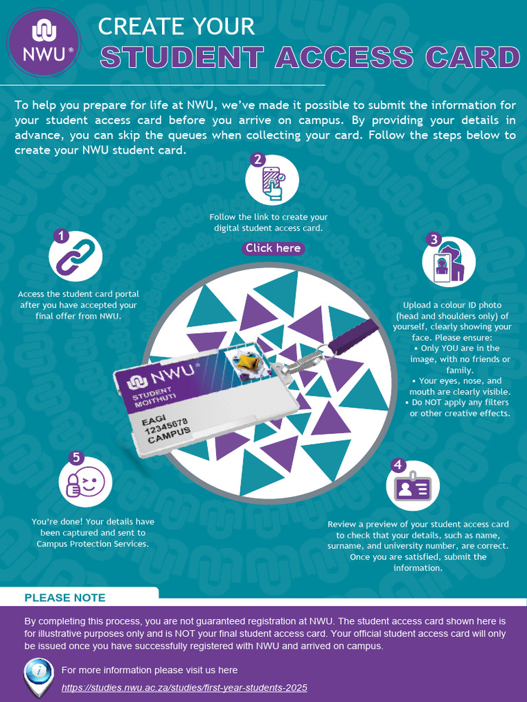 NWU Student Card Setup Guide | PDF