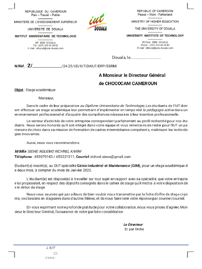 Documents de Stage GIM - 2025-1 - Phoenix | PDF