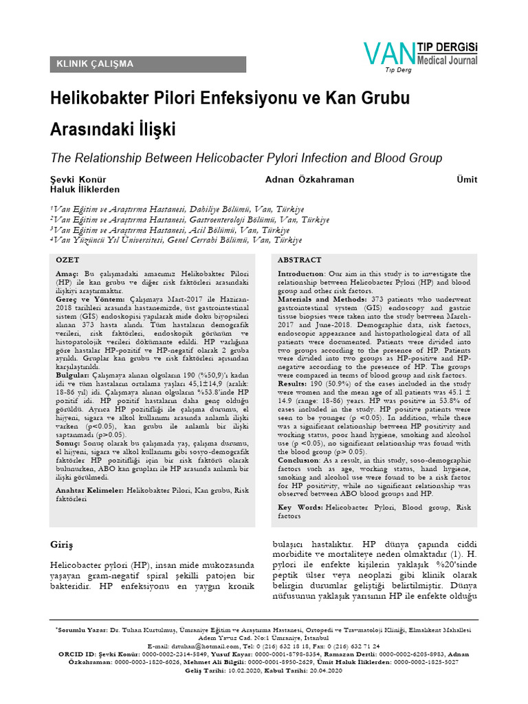 The Relationship Between Helicobacter Pylori Infec | PDF