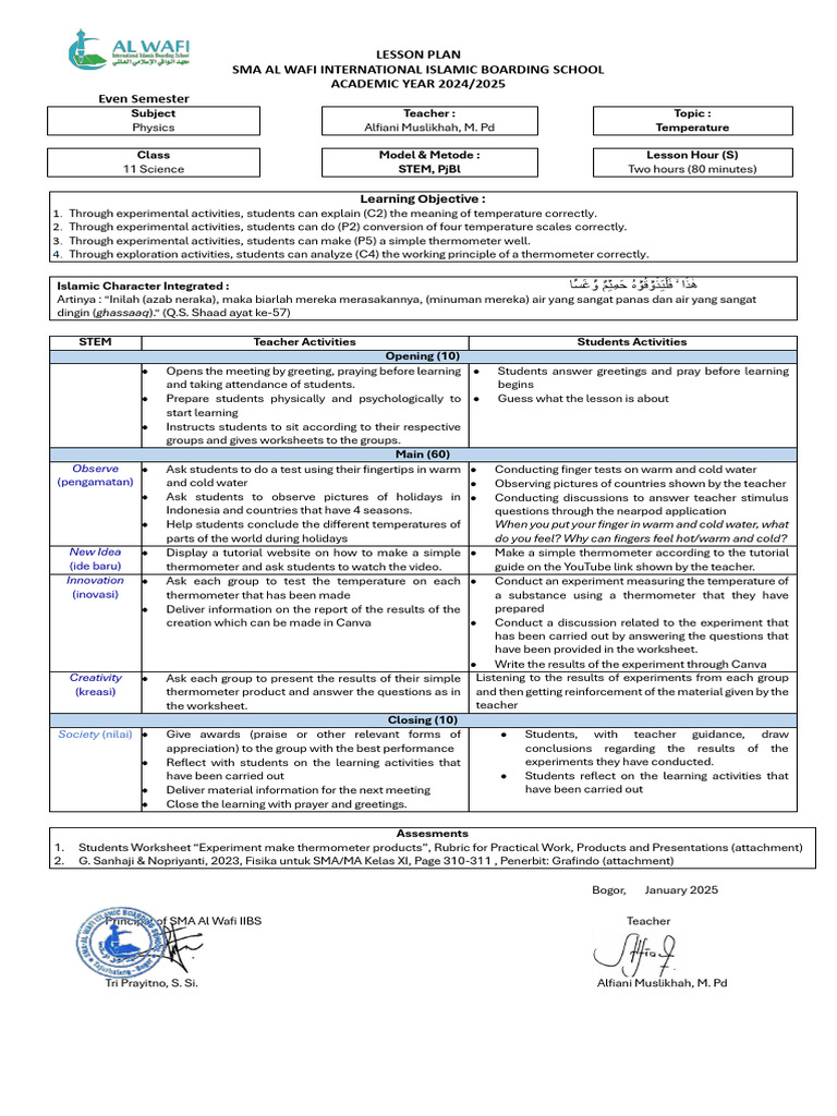 Lesson Plan of Physics_11 Science | PDF | Learning | Cognition