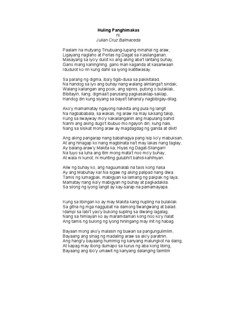 Huling Pahimakas (Huling Paalam) | PDF