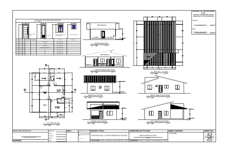 Proposed One-Storey Residential Plan | PDF | Window | Door