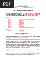 Barangay Resolution BHRAC | PDF | Human Rights | Rule Of Law