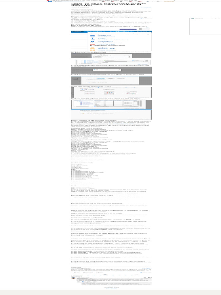 Sync Oracle SaaS to PaaS with BI Reports | PDF | Databases ...