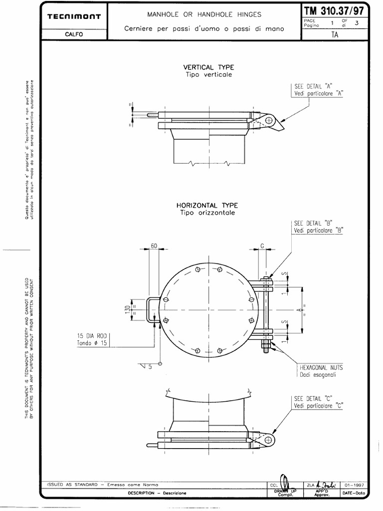 220 - TM310 - 37 - 97 Manhole and Handhole - Hinge | PDF