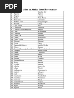 Printable List of Countries and Capitals by Continent | PDF | Asia ...