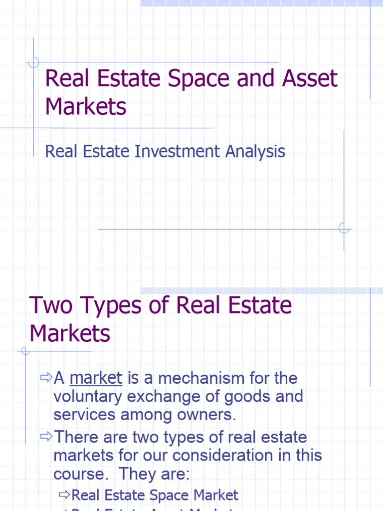 Real Estate Space vs. Asset Markets Explained | PDF | Equity (Finance ...