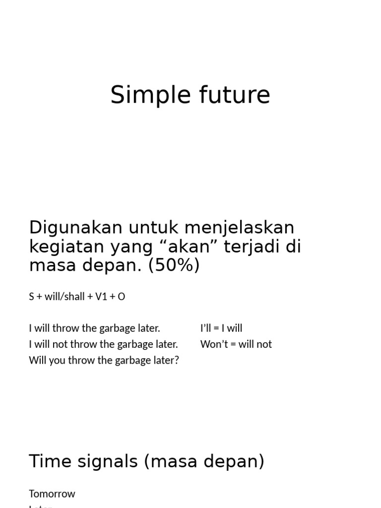 Simple Future | PDF