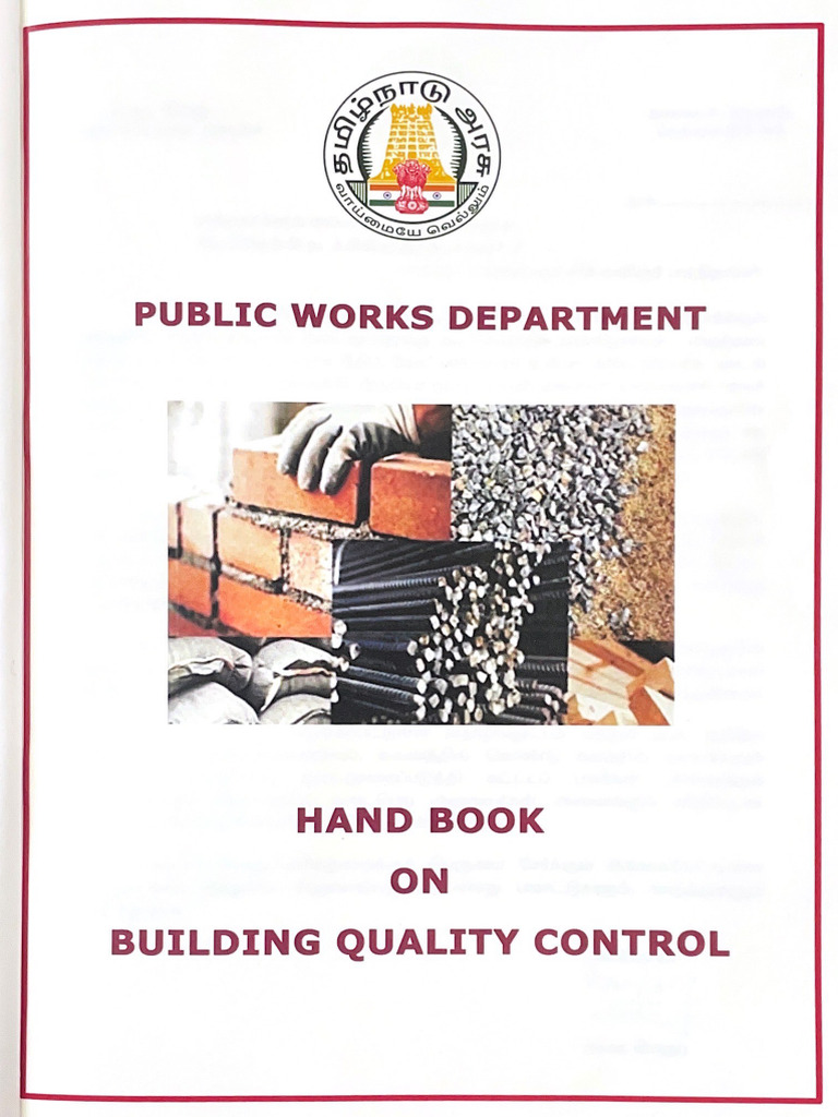 BUILDING QUALITY CONTROL - HAND BOOK - PWD | PDF | Concrete | Cement