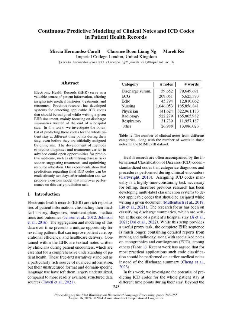 Medical Coding With Clinical Notes | PDF | Electronic Health Record ...