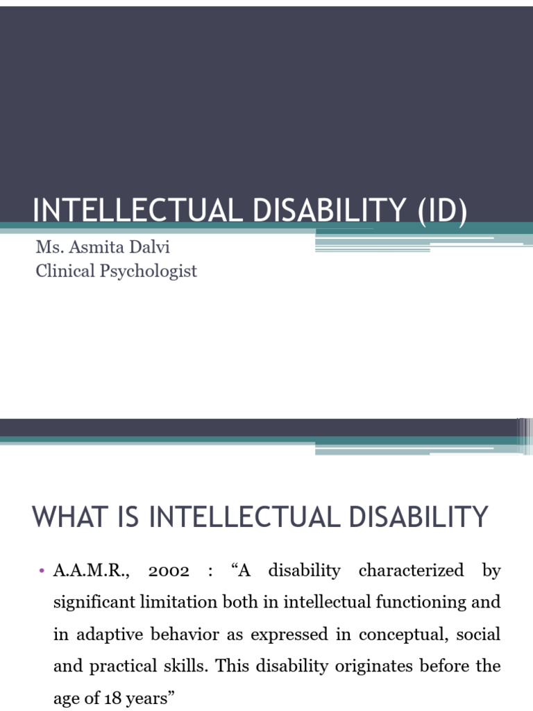 Intellectual Disability | PDF | Intellectual Disability | Behavioural ...