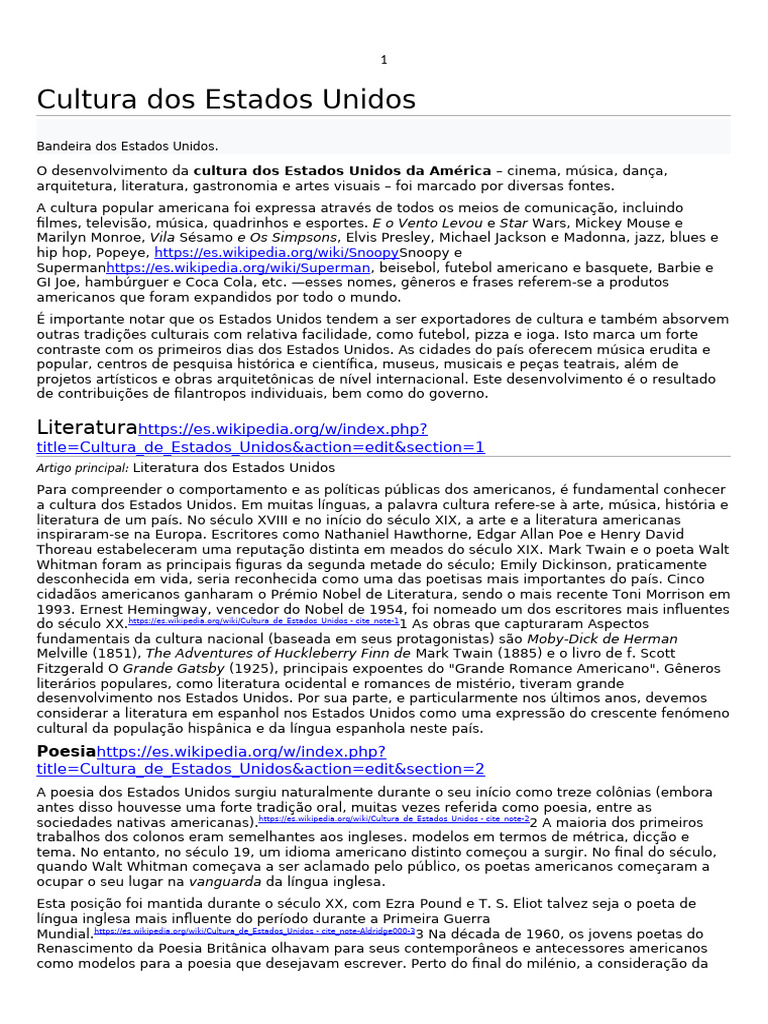 Cultura dos Estados Unidos | PDF | Os Estados Unidos | Cultura dos ...