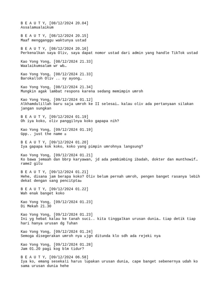 Contoh Kecil Obrolan | PDF