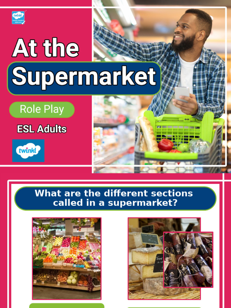 T 1712824701 at The Supermarket Role Play Adults A2 b1 - Ver - 3 | PDF ...