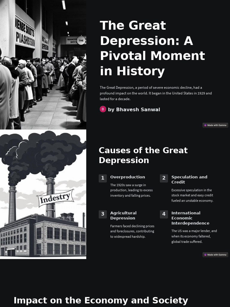 Great Depression: Causes, Impact, and Response | PDF