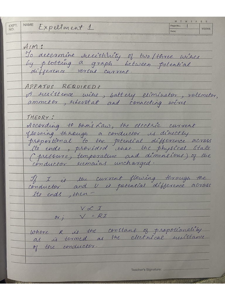 Physics Experiments Record | PDF