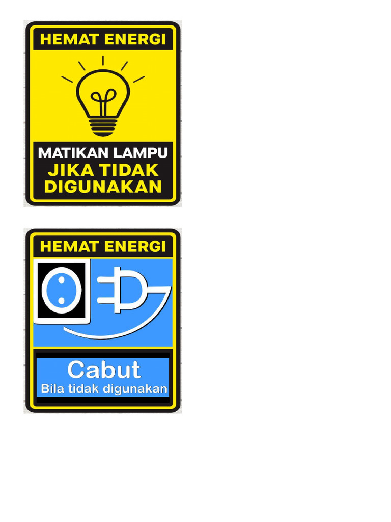 Sign - Hemat Energi & Listrik | PDF