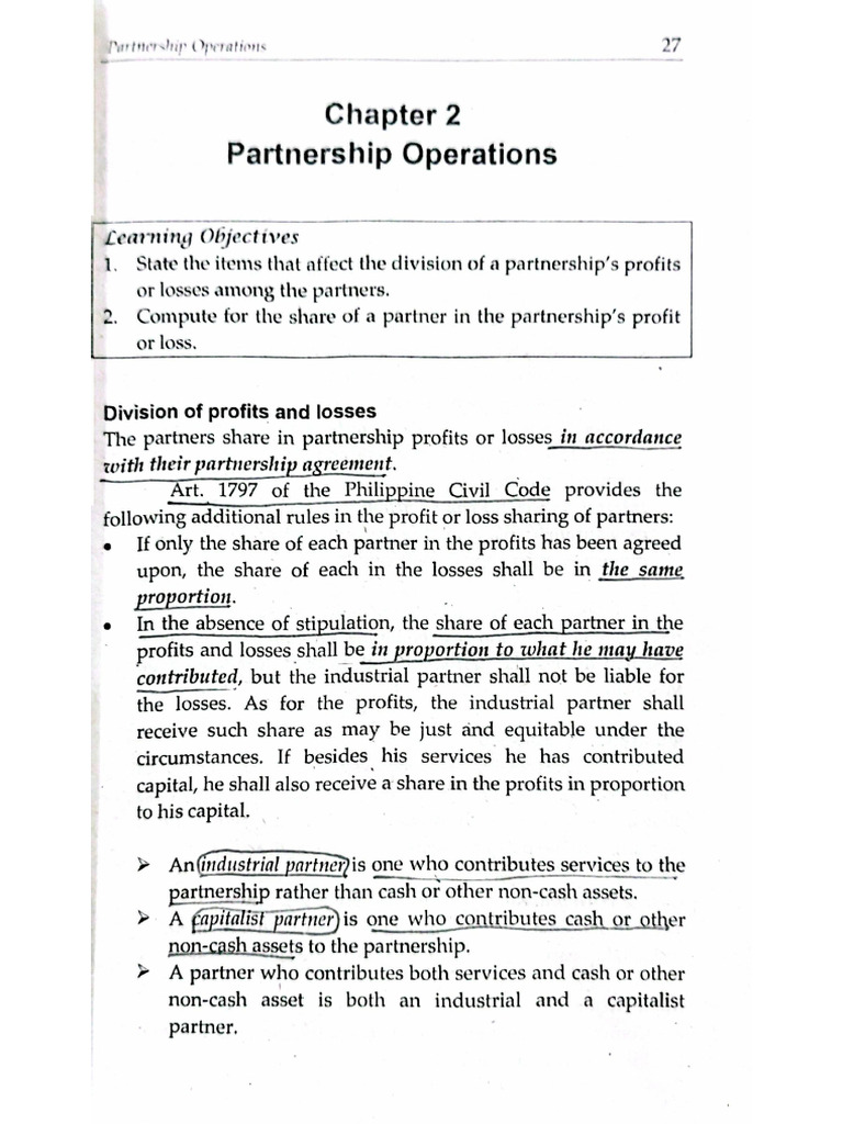Chapter 2 Partnership Operations | PDF