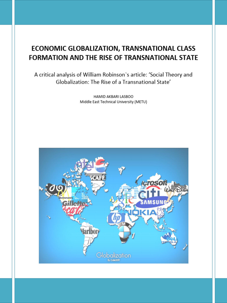 Economic Globalization, Transnational Class | PDF | Globalization ...