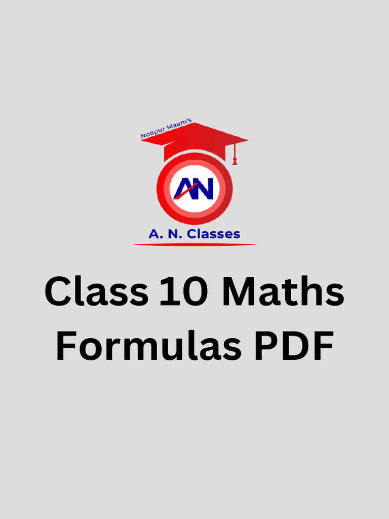 Class 10 Maths Formulas PDF | PDF
