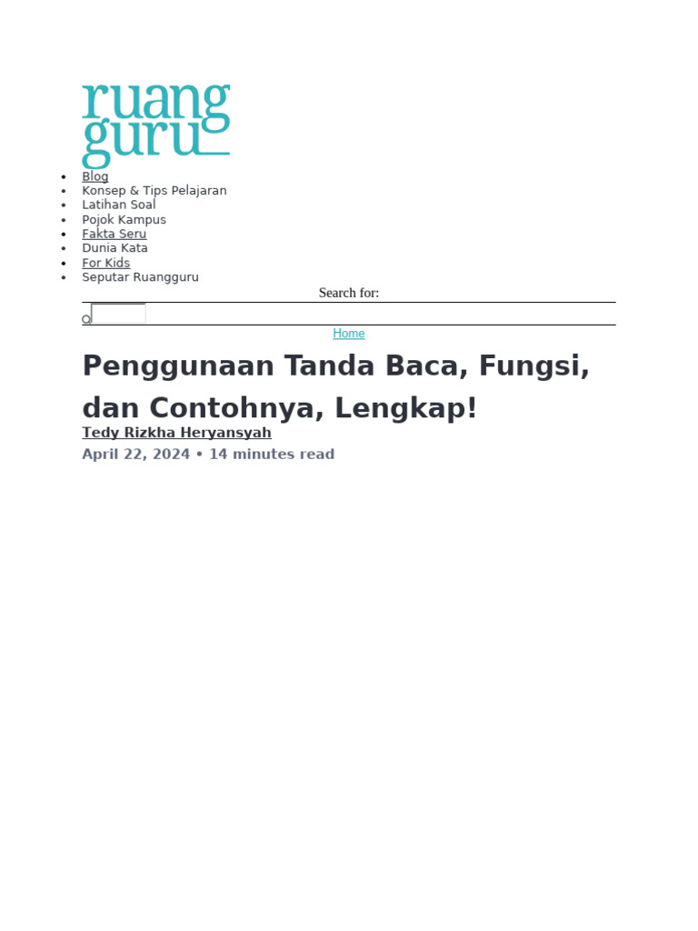 Panduan Lengkap Tanda Baca Bahasa Indonesia | PDF