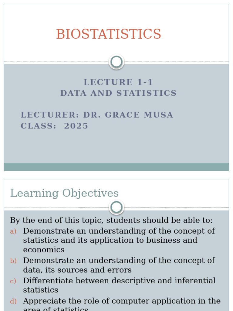 Week 1 - Data & Statistics | PDF | Level Of Measurement | Statistics