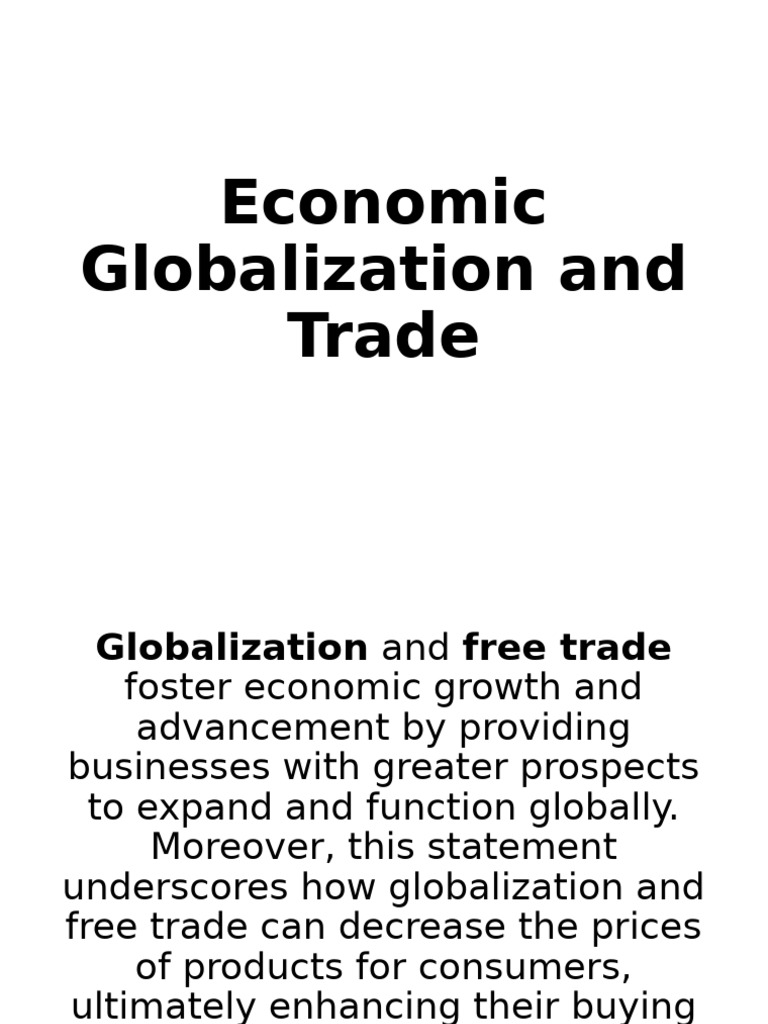 Contemporary World Lesson 2 | PDF | Globalization | Free Trade