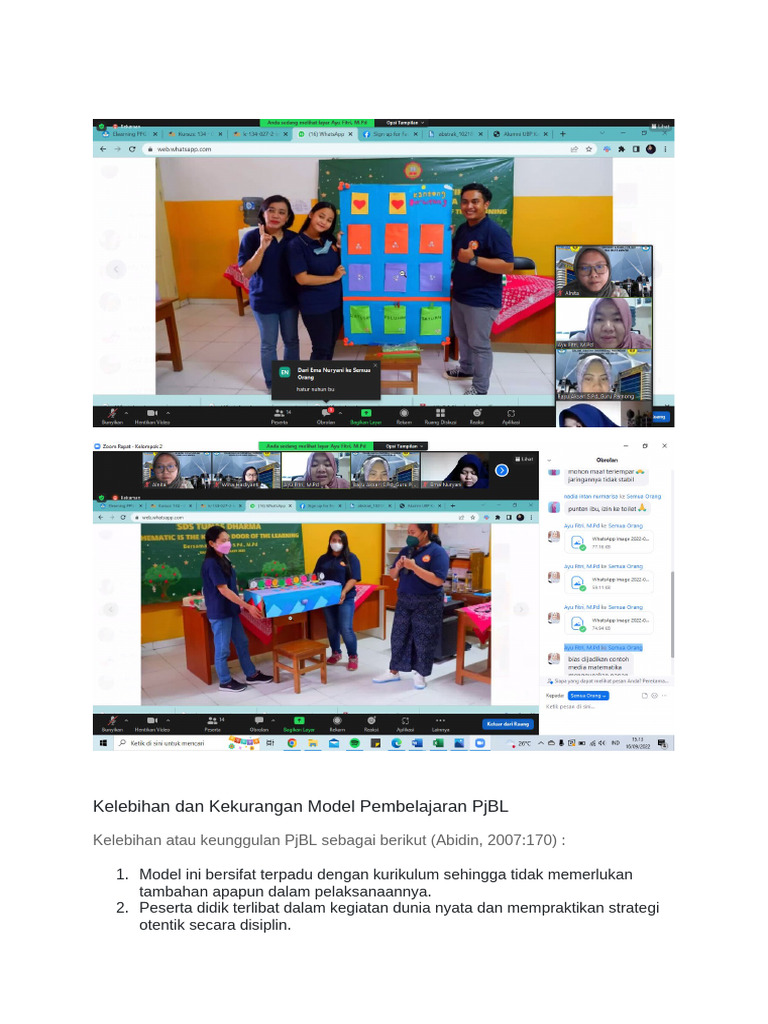 Kelebihan Dan Kekurangan Model Pembelajaran PJBL | PDF