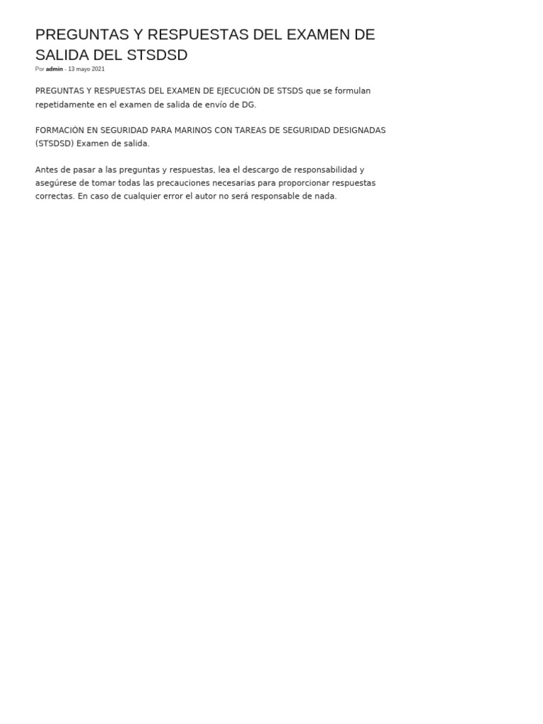 Preguntas y Respuestas Del Examen Final de STSDSD | PDF | Contrabando ...