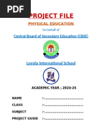 13.05.2025 PHYSICAL EDUCATION PROJECT Class - XII - 2025-26 | PDF | Asana