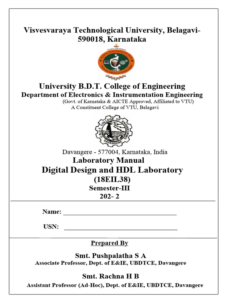 D D & HDL LAB Manual | PDF | Engineering | Electrical Circuits