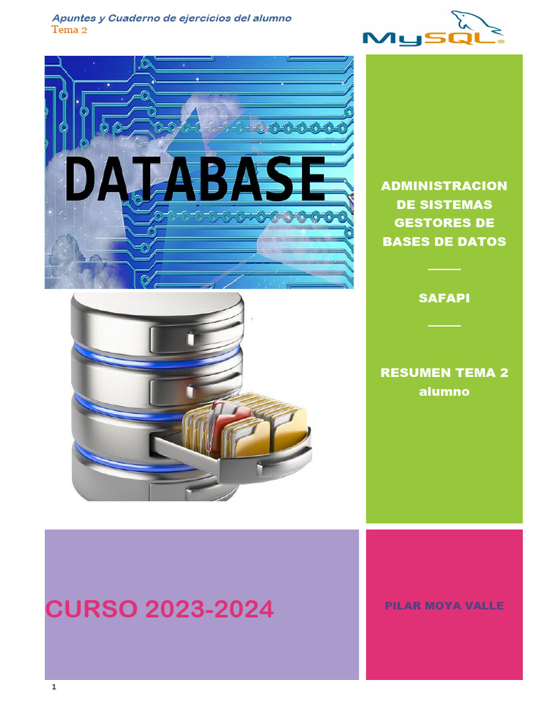 tema 2 - Arranque y detección del servidor. Information_schema- Alumno | PDF | Bases de datos ...