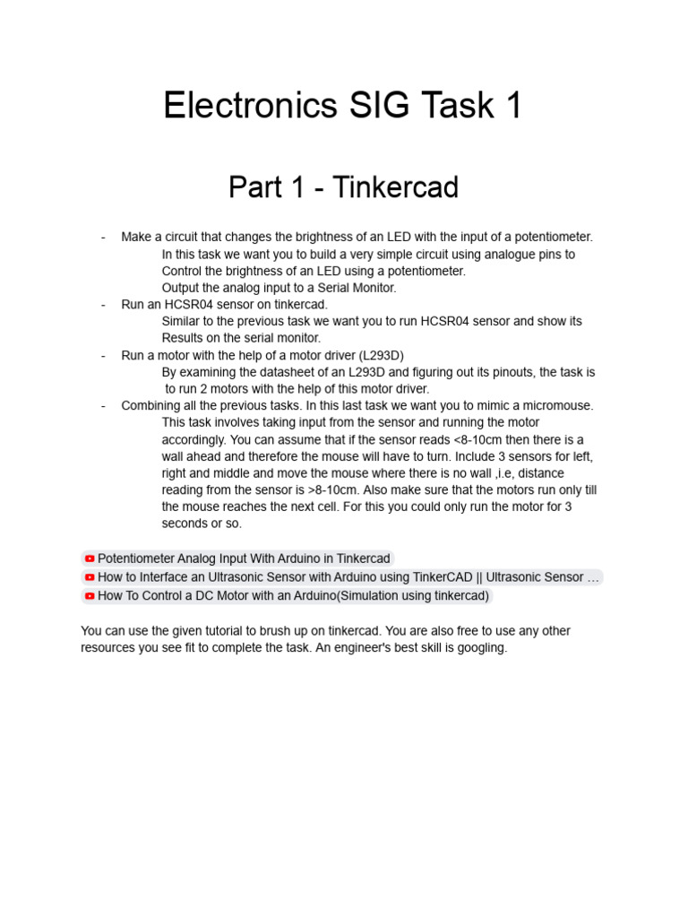 IEEE ELEC Task 1 | PDF | Printed Circuit Board | Sensor